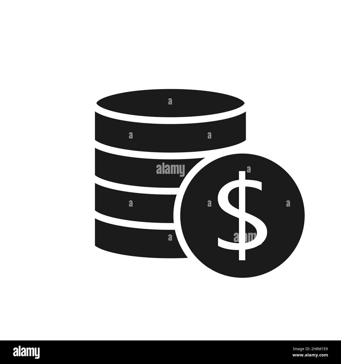 Pound coins white flat Cut Out Stock Images & Pictures - Alamy