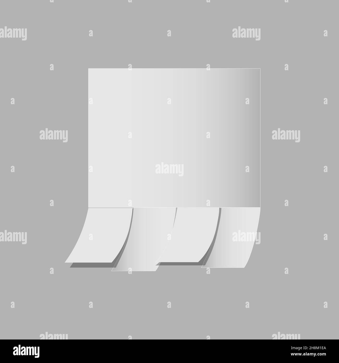 Paper ads 3D, vector image isolated on gray background Stock Vector ...