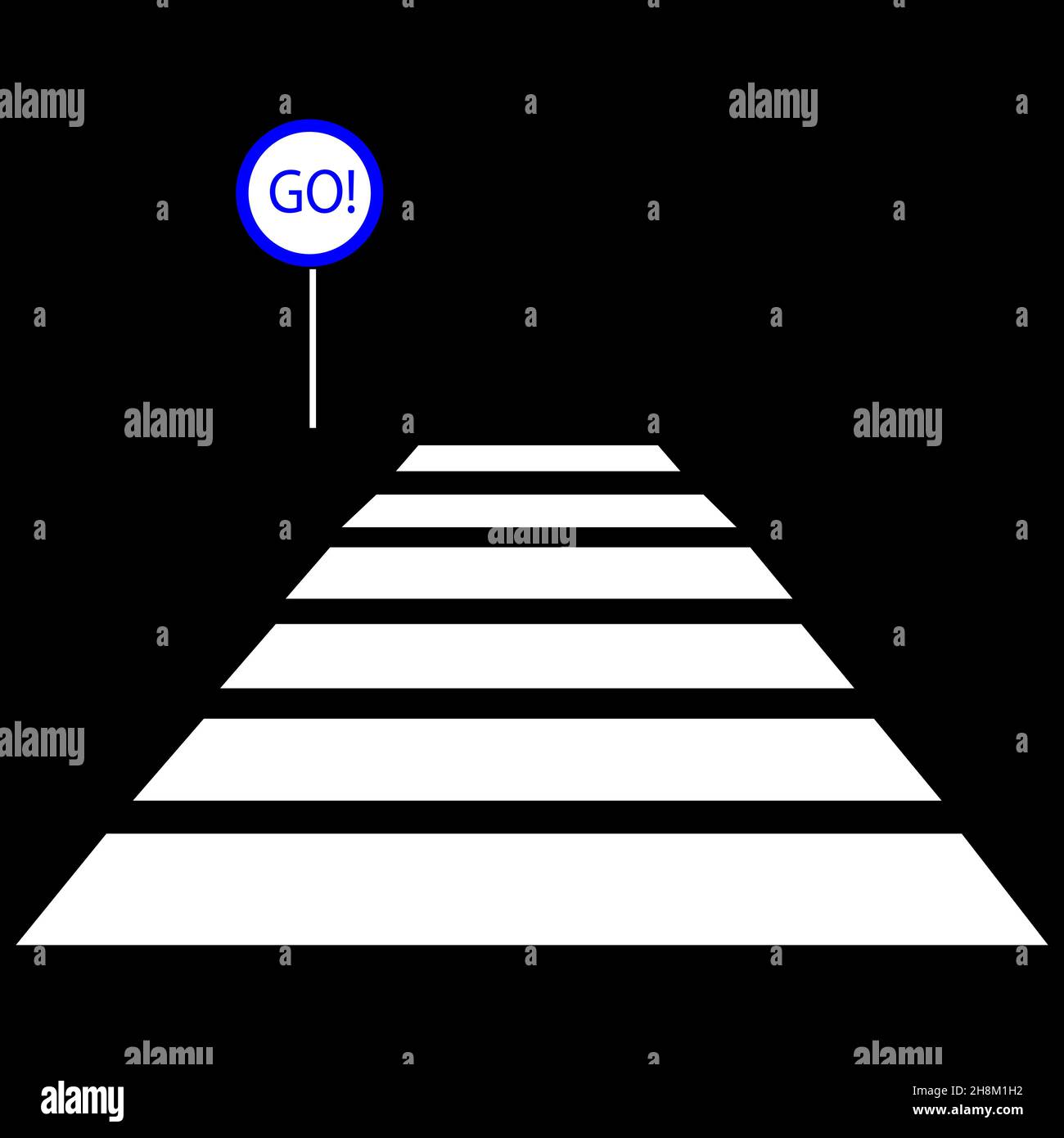 Pedestrian crossing, road sign for pedestrian, vector image Stock ...