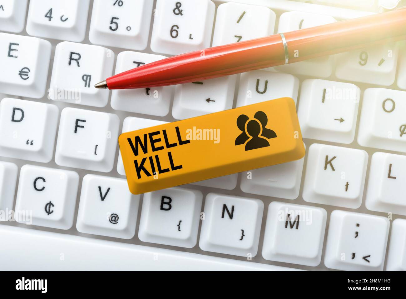 Conceptual caption Well Kill. Word Written on operation of placing a ...