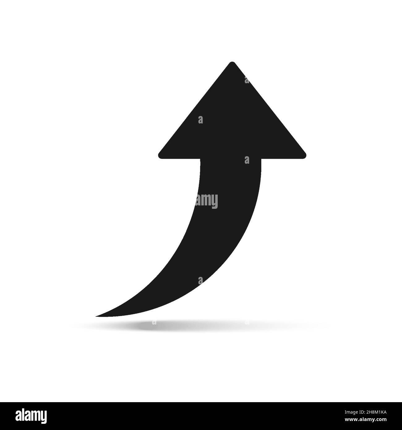 Black arrow up vector icon with shadow Stock Vector Image & Art - Alamy