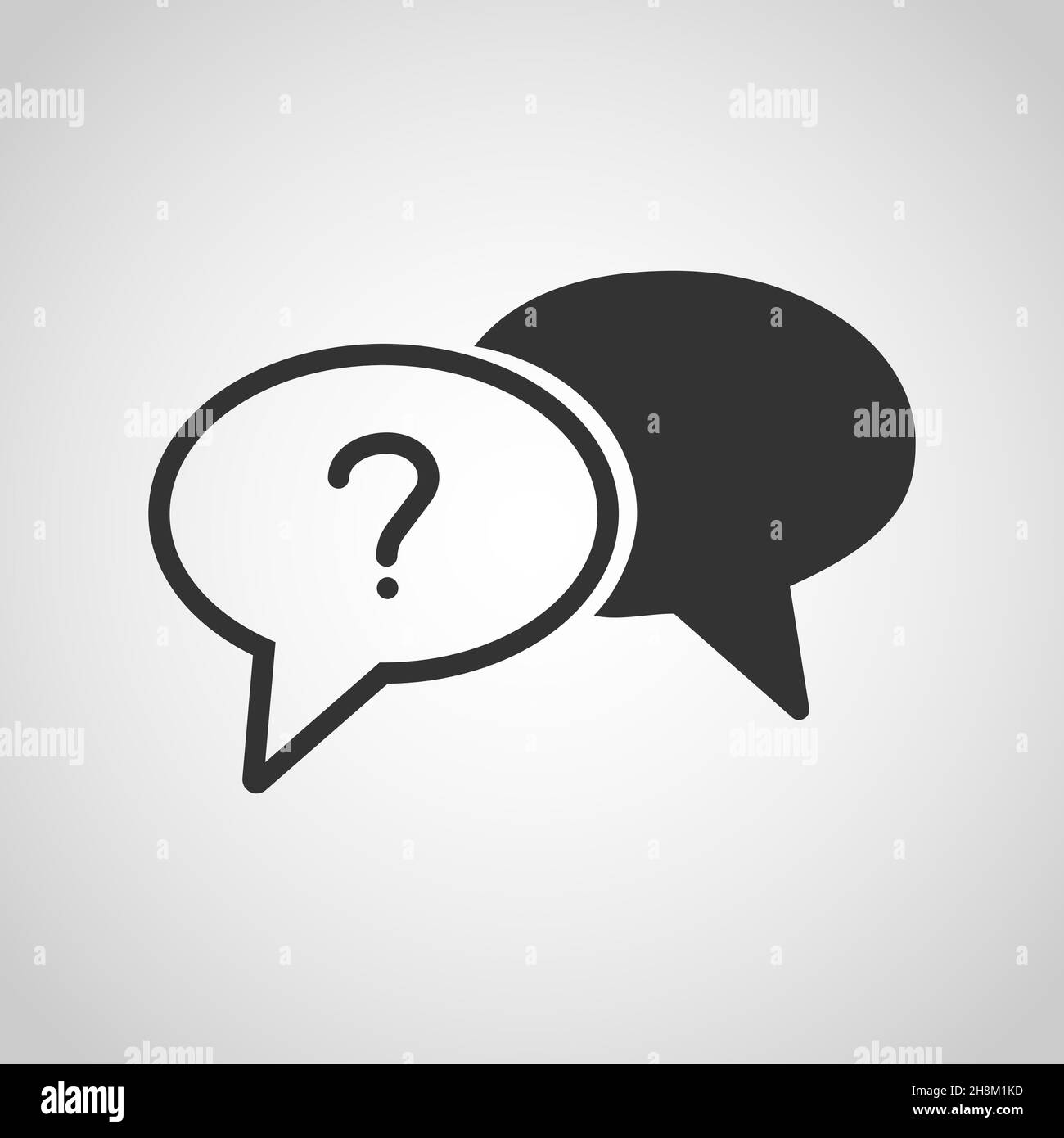 Question mark in a speech bubble icon, vector image Stock Vector Image ...