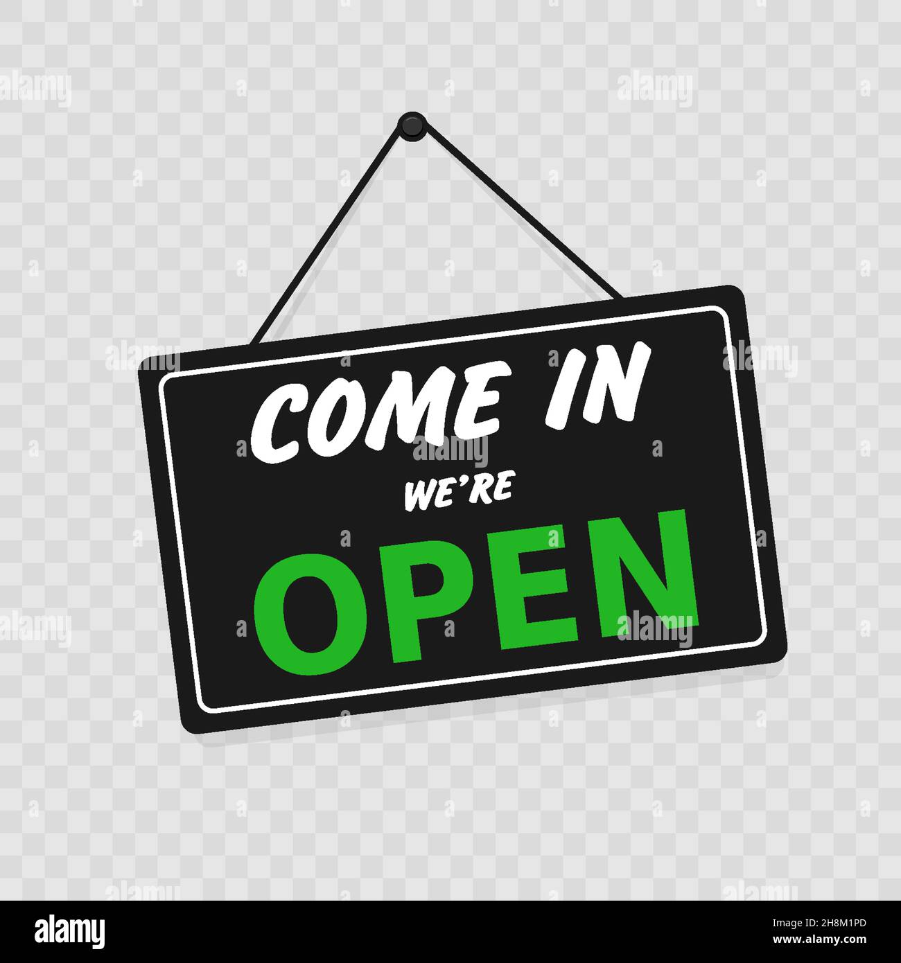 vector plate come in we are open. sign for entrance doors Stock Vector ...