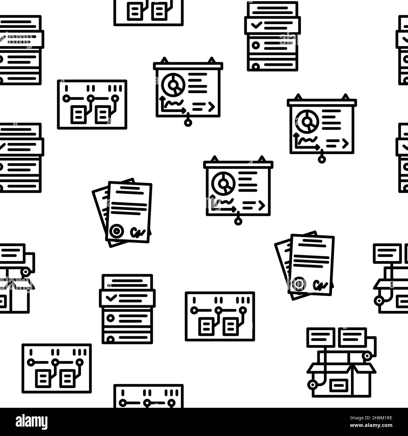 Business Management Business Vector Seamless Pattern Stock Vector Image ...