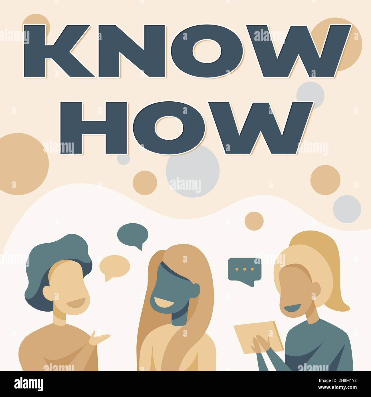 Text caption presenting Know How. Business approach The process to ...