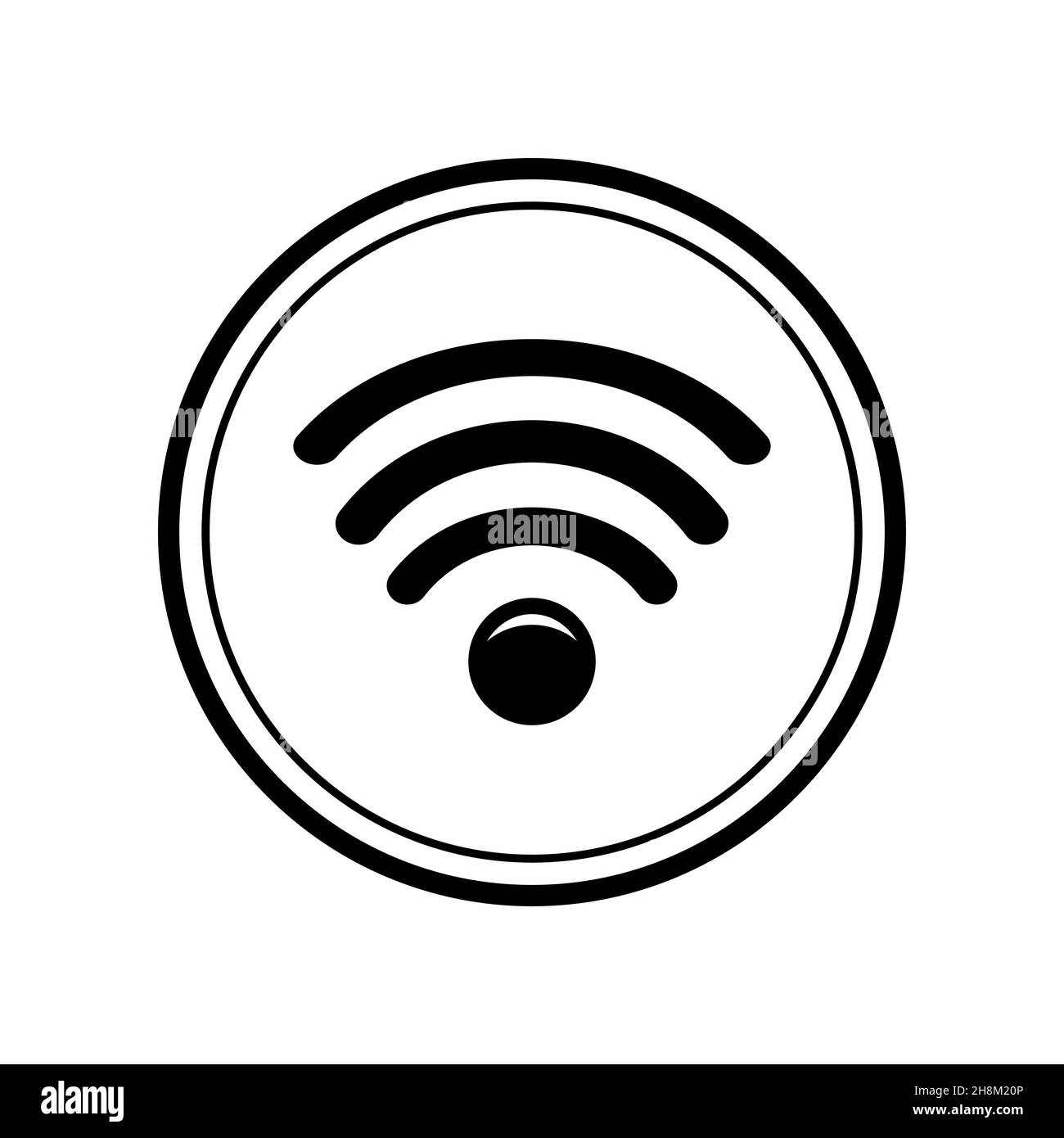 Wi-fi sign flat design vector icon isolated on white background Stock ...