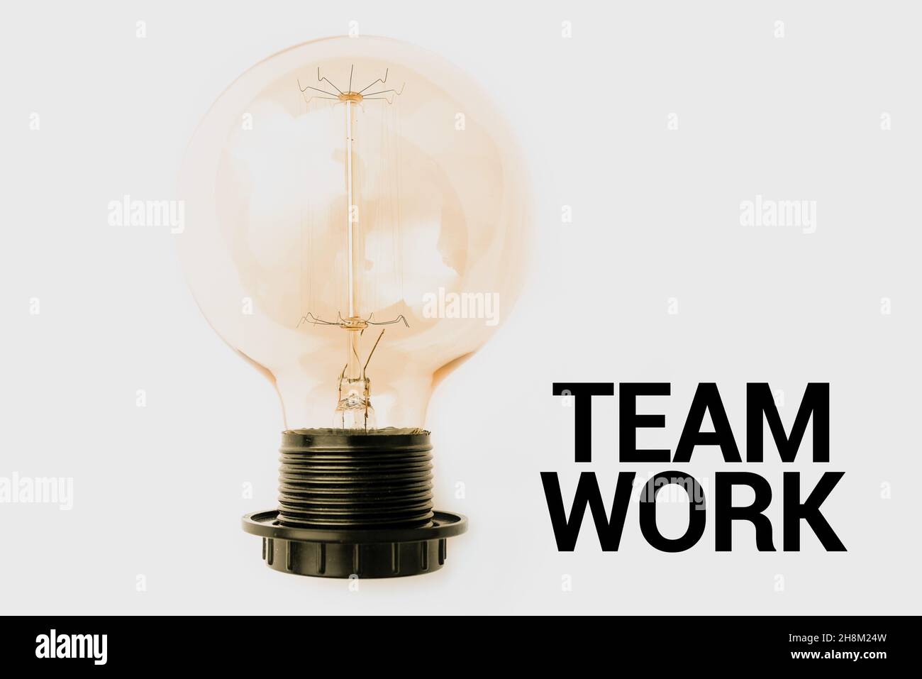 Text caption presenting Team Work. Business concept Combined action of ...