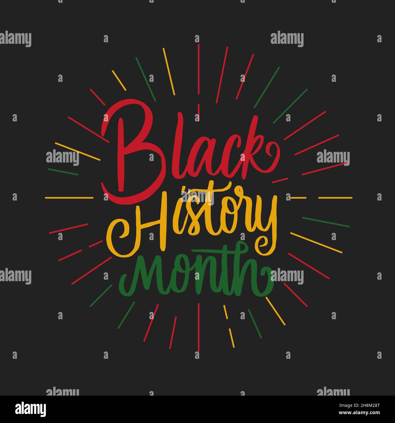 hand lettering black history month. vector design Stock Vector Image ...