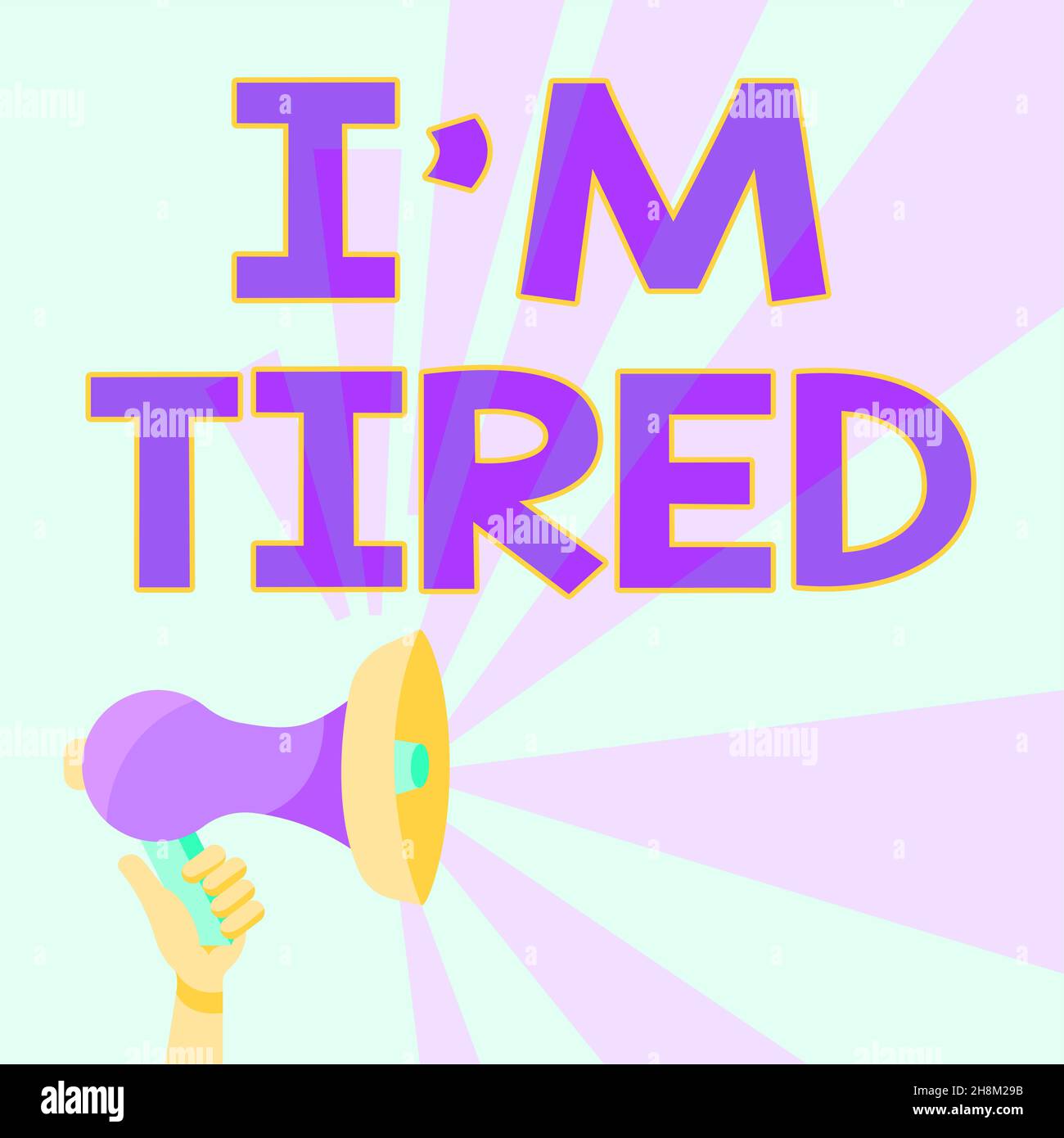 Text showing inspiration I M Tired. Word Written on drained of strength ...