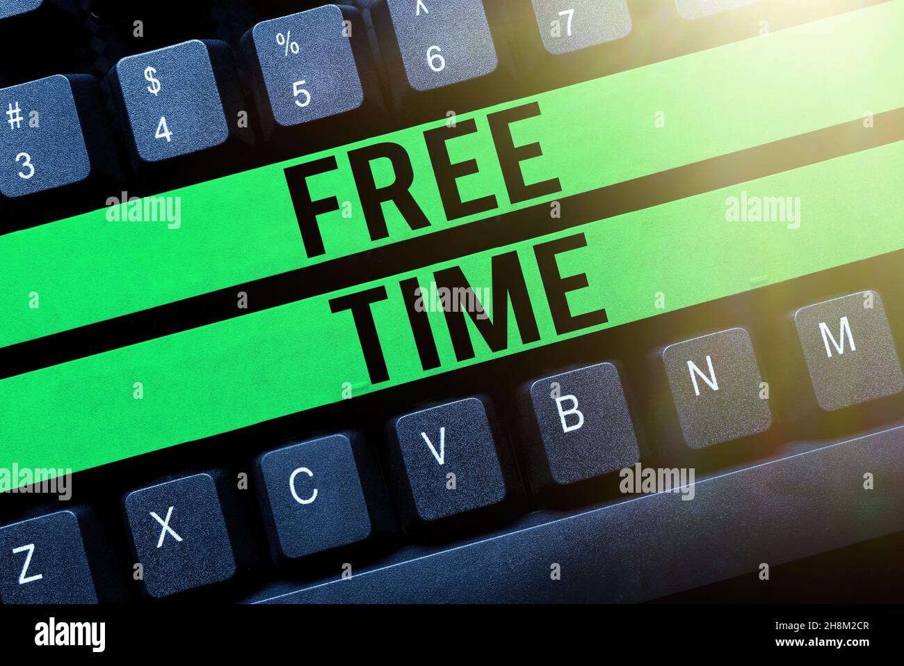 Sign displaying Free Time. Word Written on time available for hobbies ...