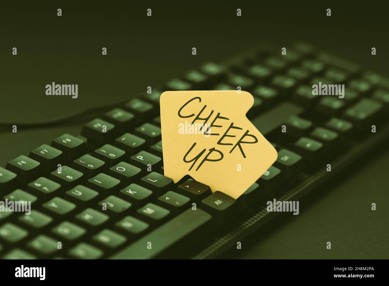 Text showing inspiration Cheer Up. Business concept to live every ...