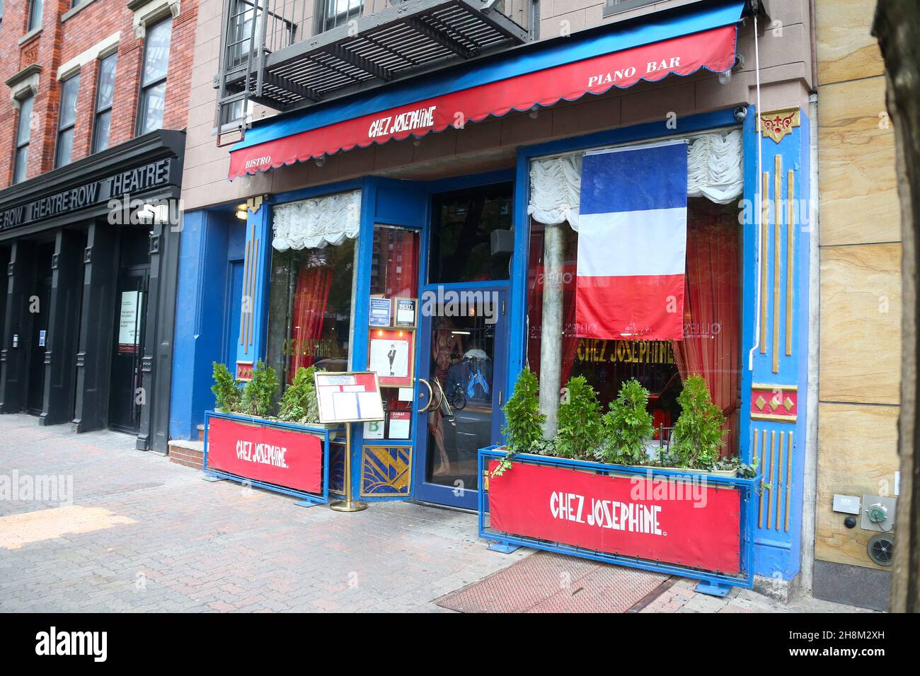 General view of the French restaurant Chez Josephine in New York, NY on ...