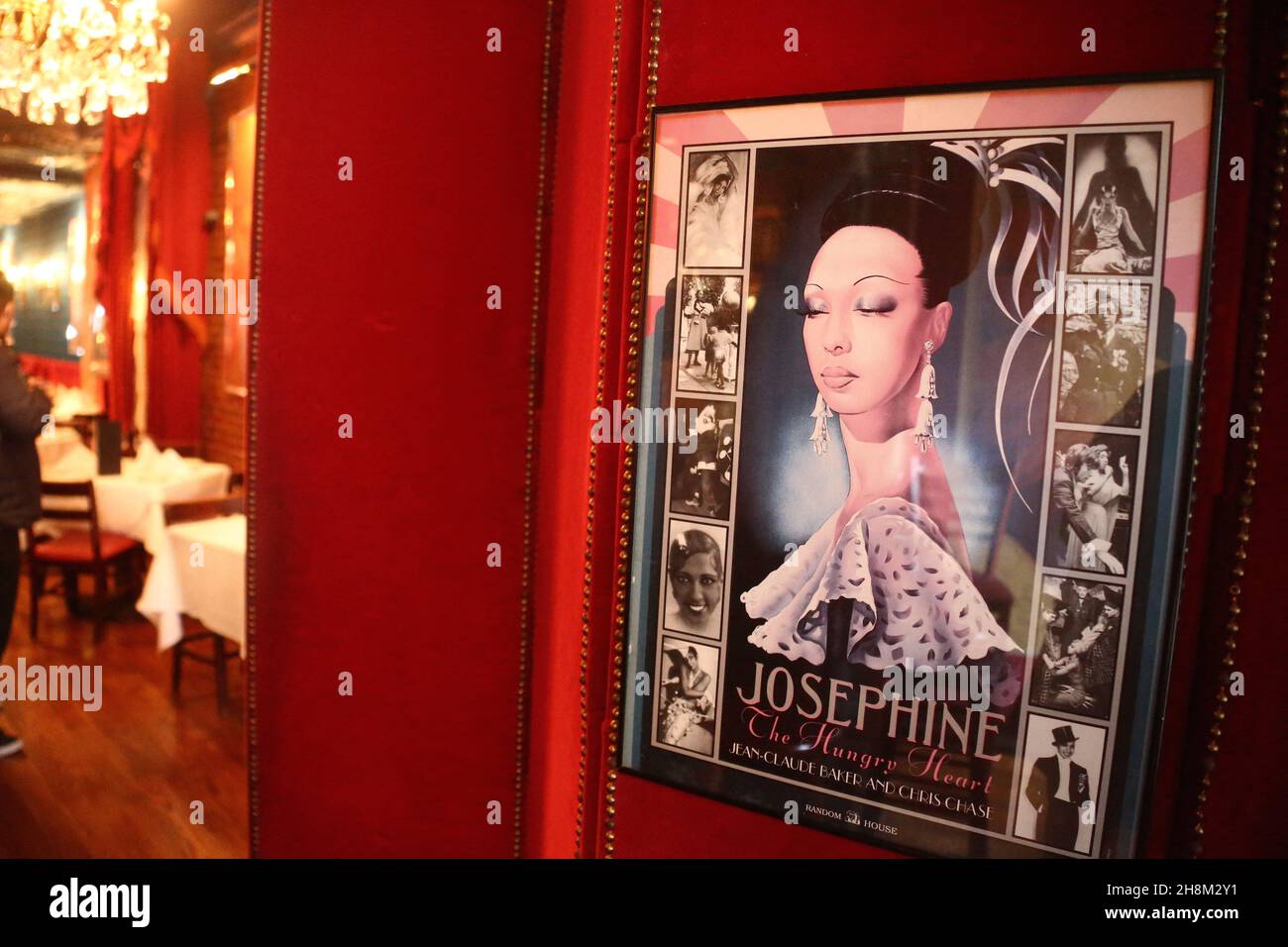 General view of the French restaurant Chez Josephine in New York, NY on ...