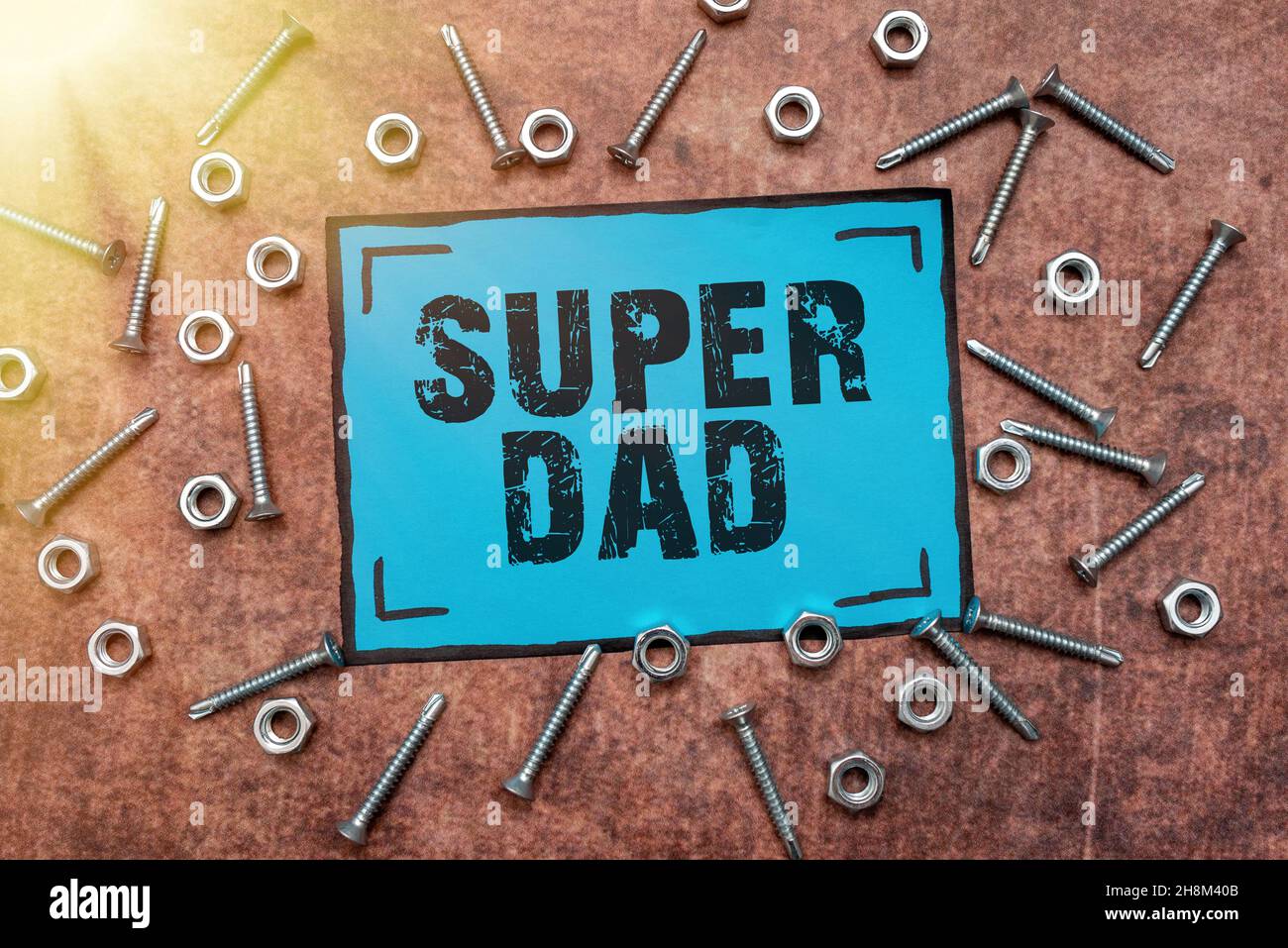 Handwriting text Super Dad. Conceptual photo Children idol and super ...