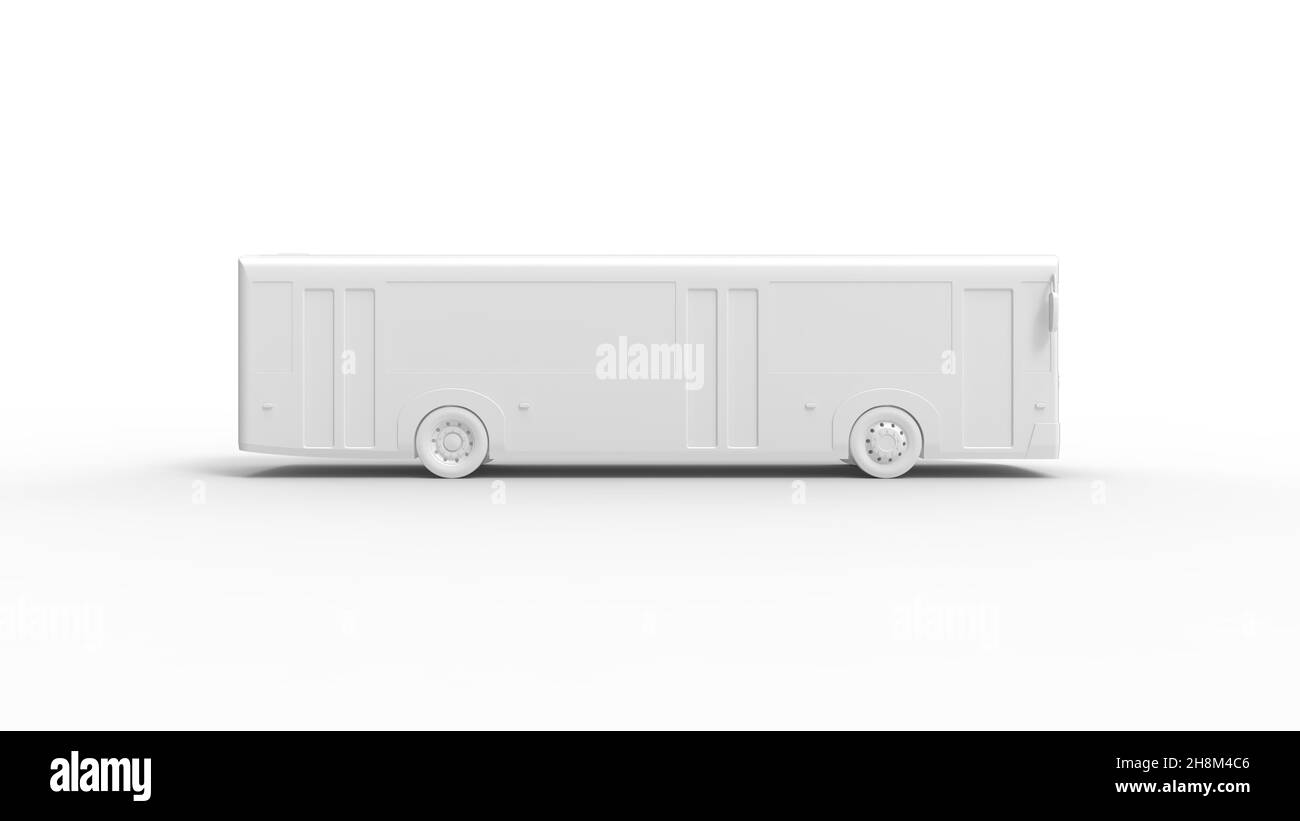 3d rendering of a urban public transportation vehicle bus isolated on ...