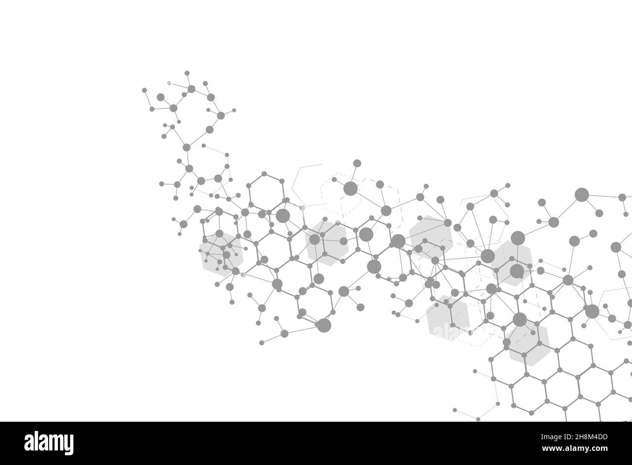 Modern futuristic background of the scientific hexagonal pattern. Virtual abstract background ...