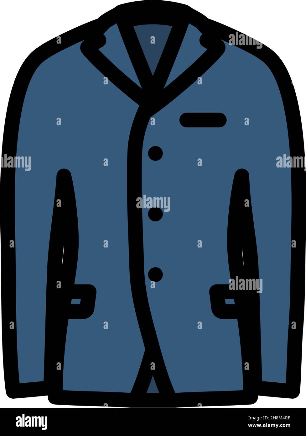 Business Suit Icon. Editable Bold Outline With Color Fill Design ...