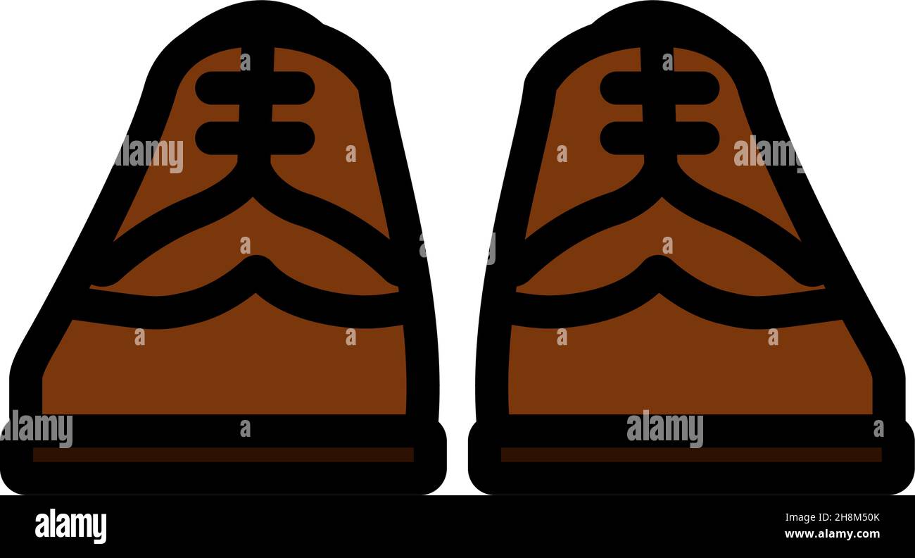 Business Shoes Icon. Editable Bold Outline With Color Fill Design ...