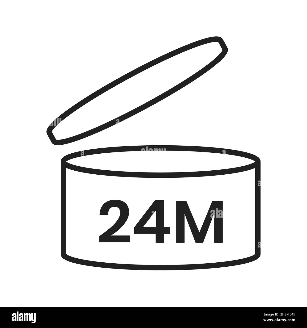 24m period after open pao icon sign flat style design vector ...