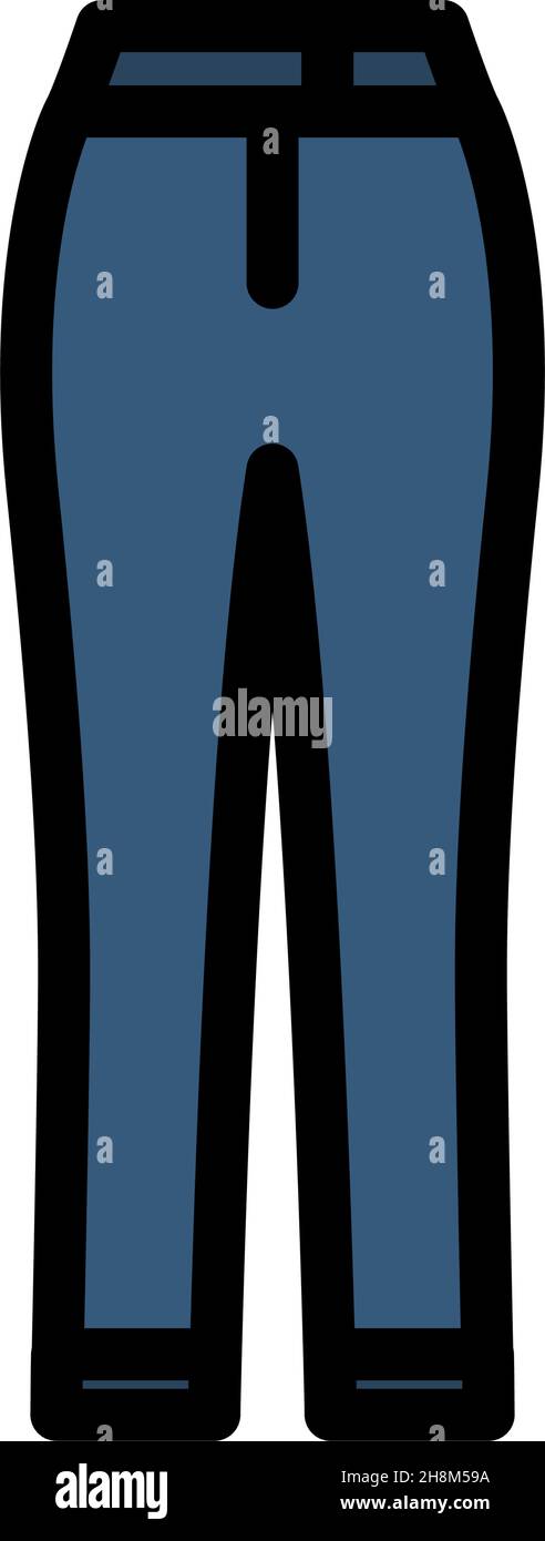 Business Woman Trousers Icon. Editable Bold Outline With Color Fill ...