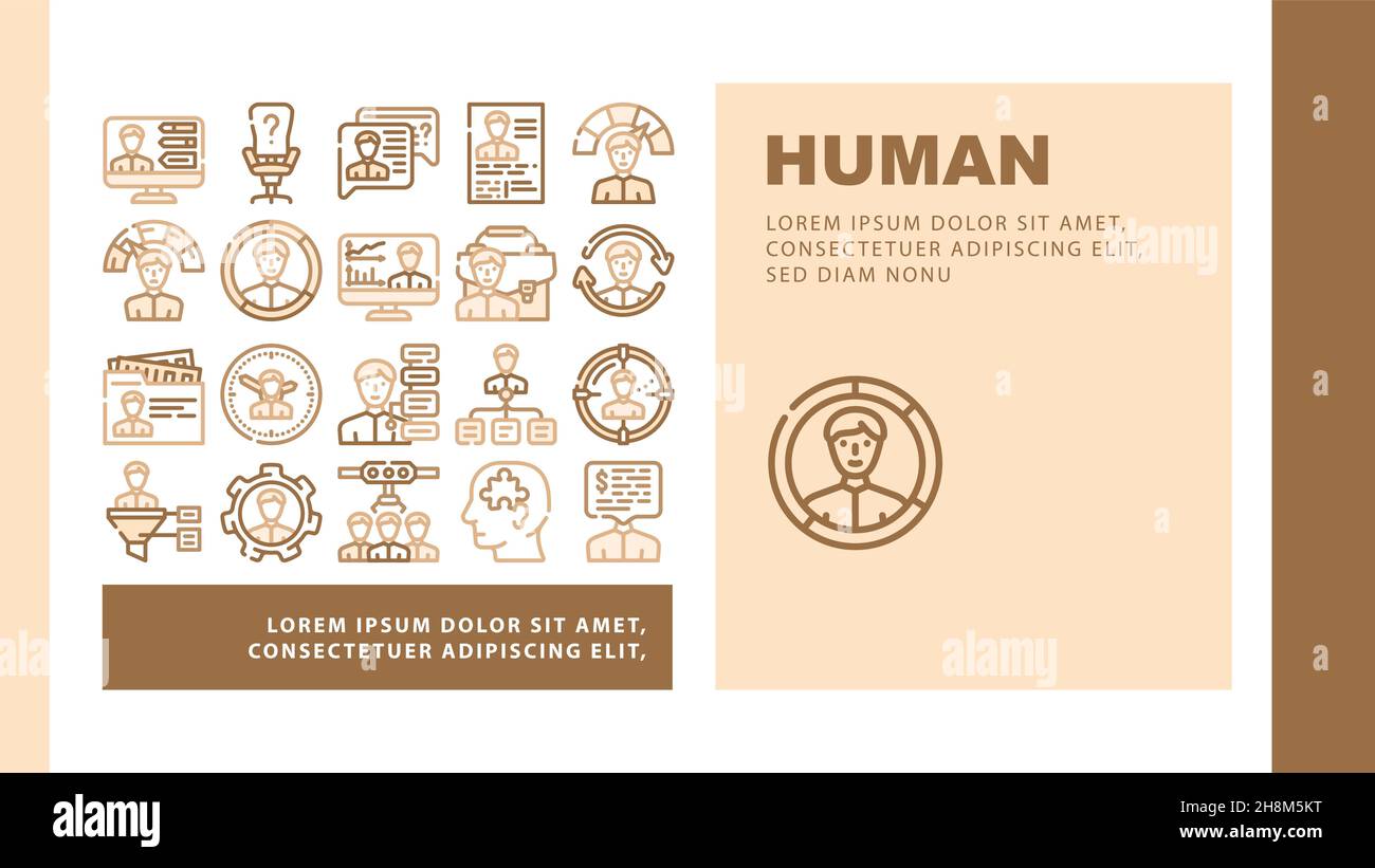 Human Resources Hr Department Landing Header Vector Stock Vector Image ...