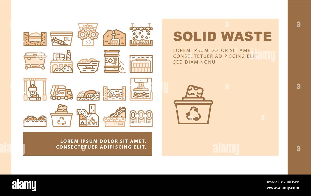 Solid waste management plant Stock Vector Images - Alamy
