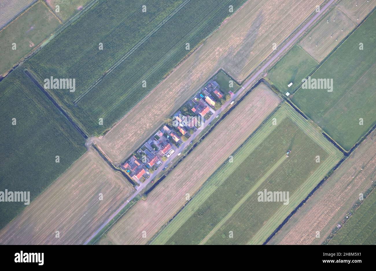 Agricultural landscape of Friesland, one of the northern provinces of ...