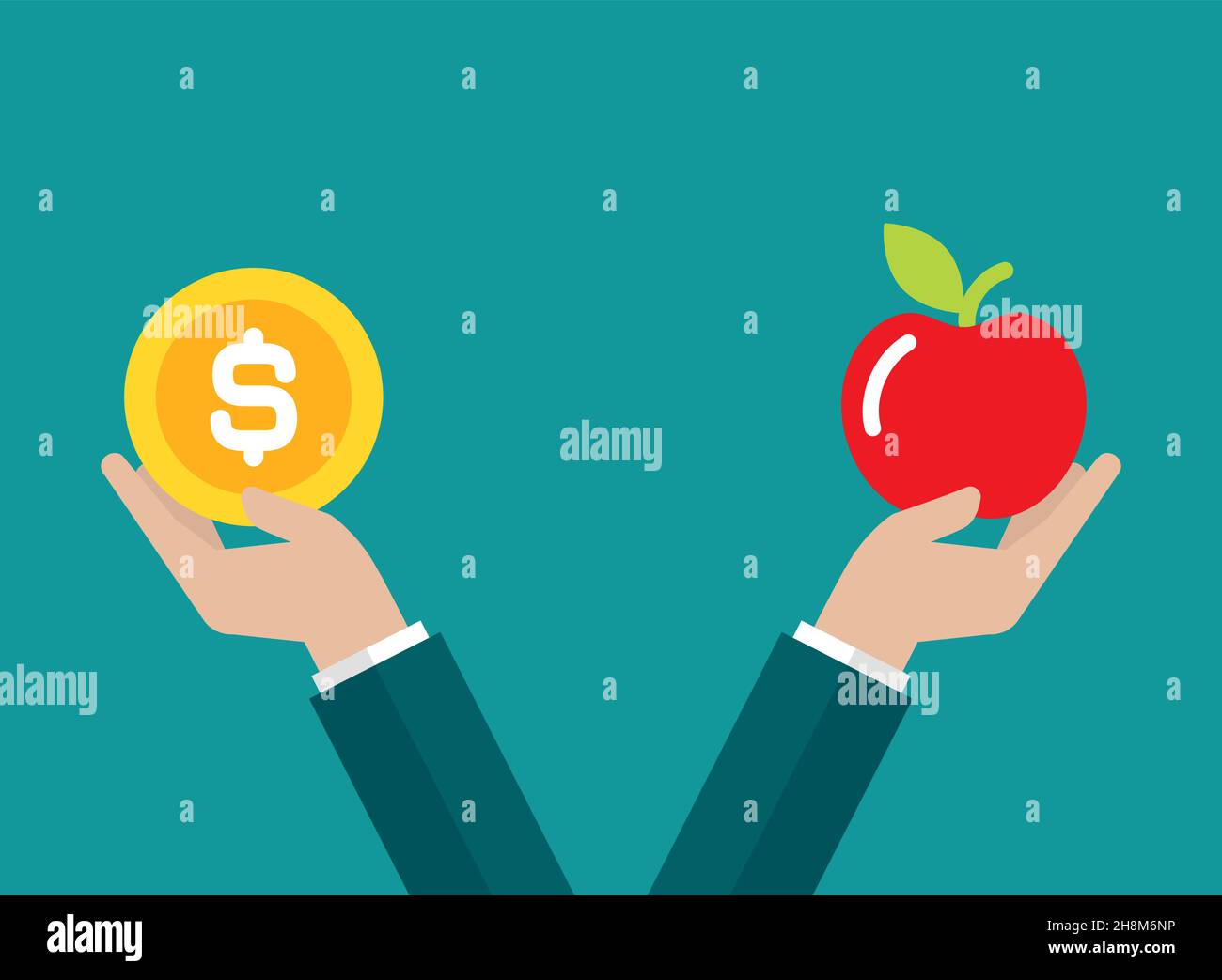 Blue apple charity Stock Vector Images - Alamy