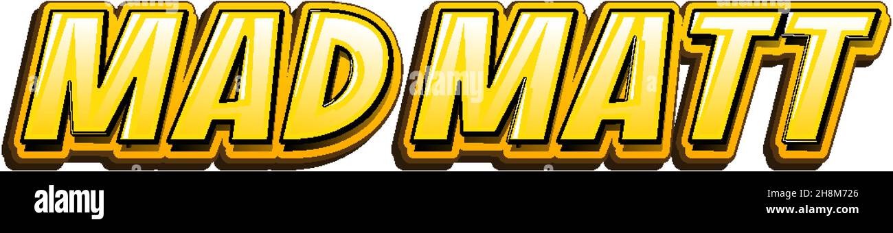 Mad Matt logo text design illustration Stock Vector Image & Art - Alamy