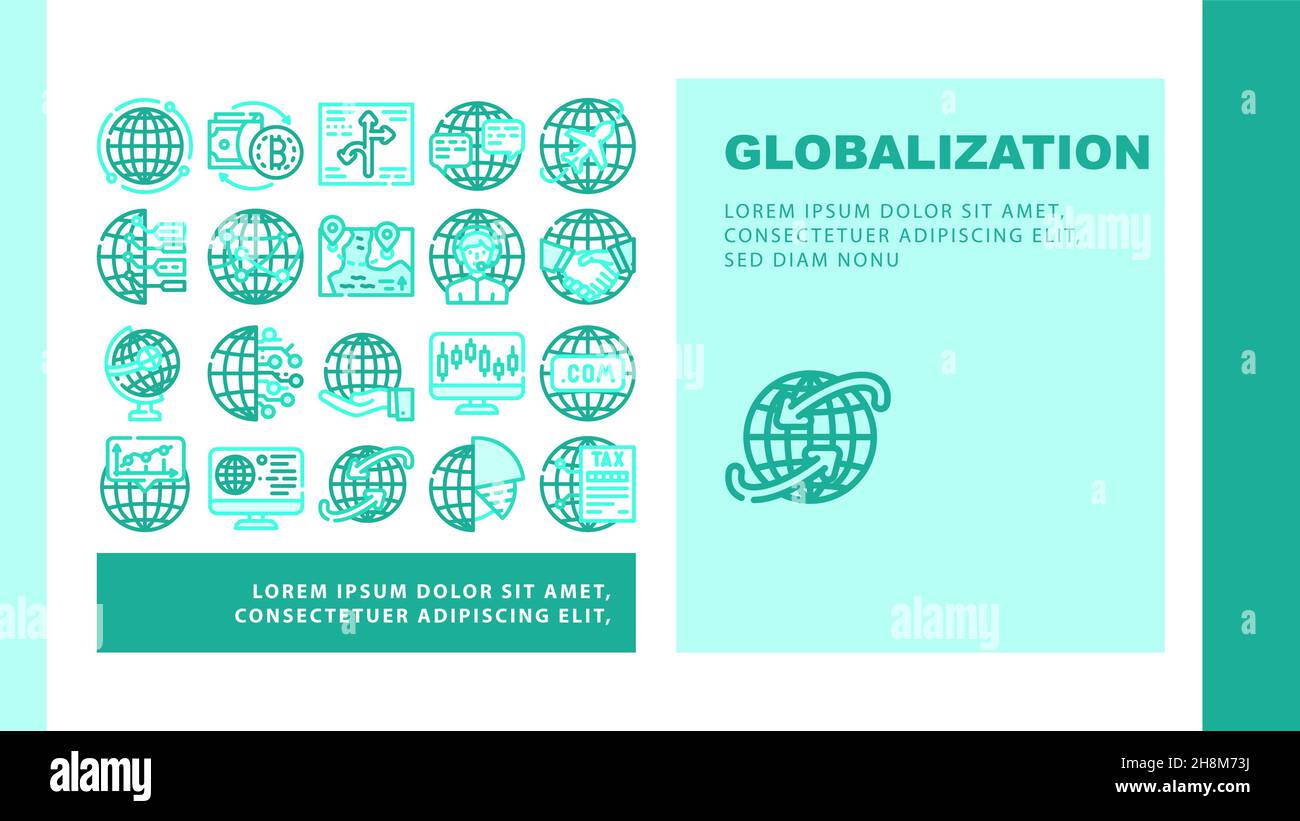 Economic globalization map Stock Vector Images - Alamy