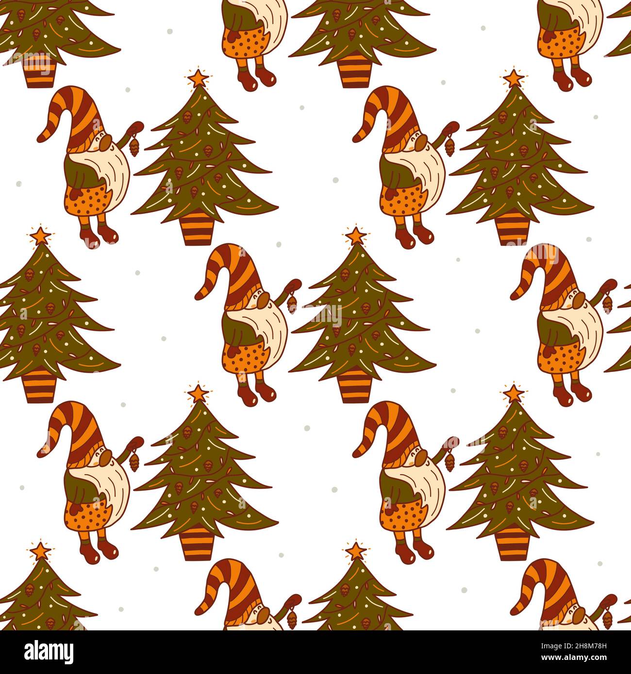 Christmas seamless pattern gnome Stock Vector Images - Alamy