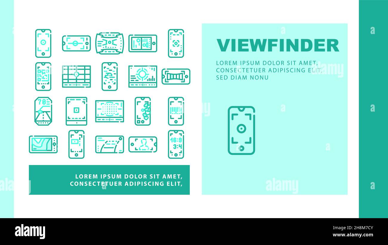 Viewfinder Smartphone Function Landing Header Vector Stock Vector Image & Art - Alamy
