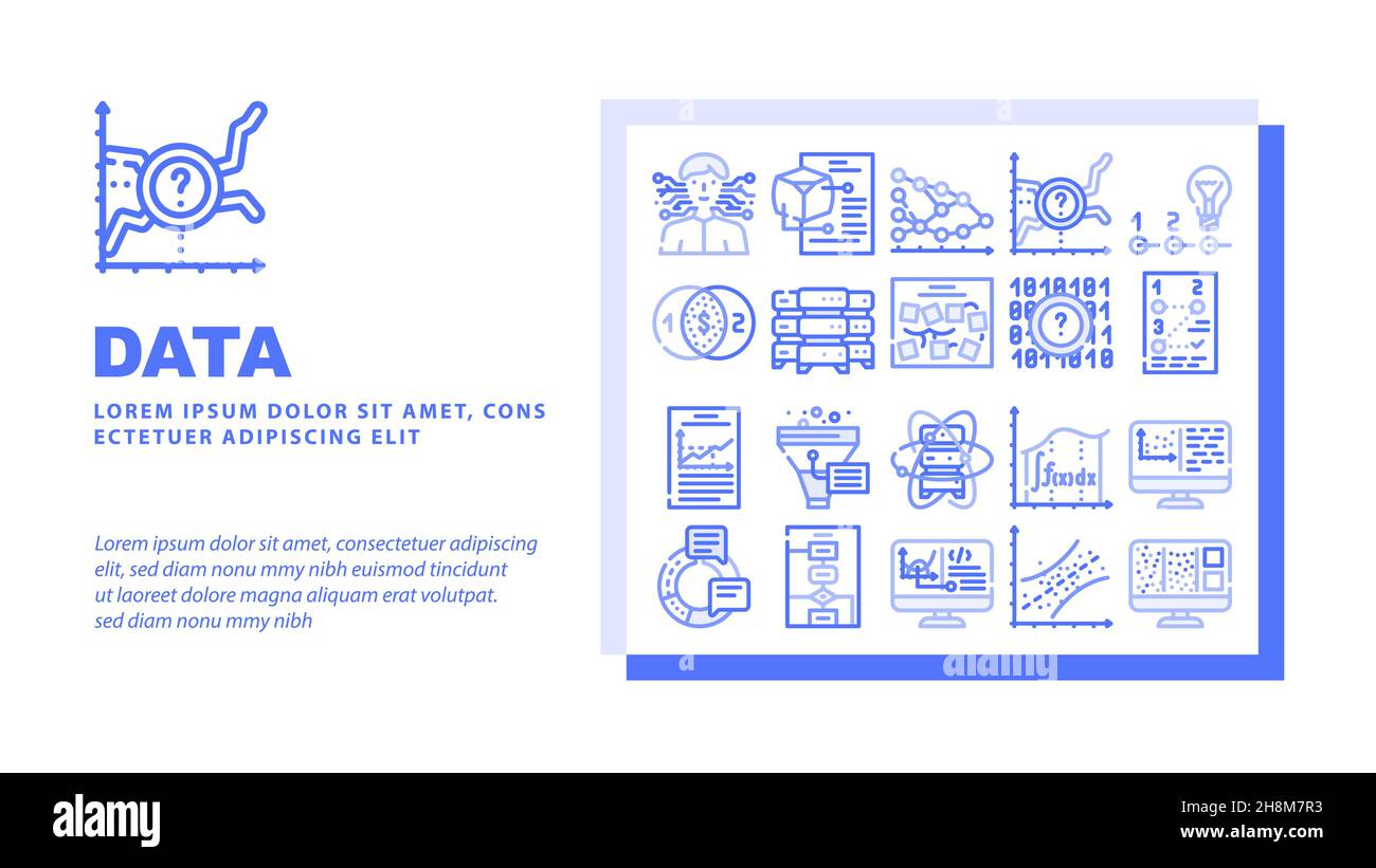 Data Science Innovate Technology Landing Header Vector Stock Vector ...