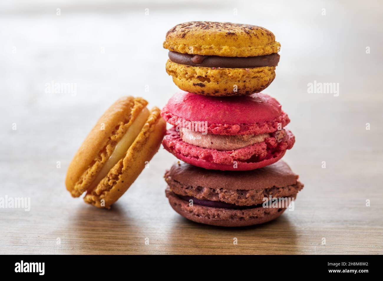 Traditional homemade macaroons in a kitchen Stock Photo - Alamy