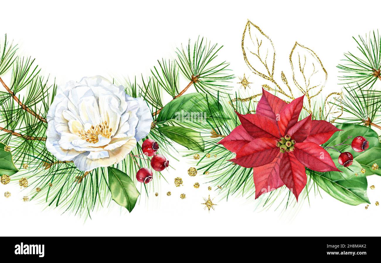 Poinsettia Clipart Border