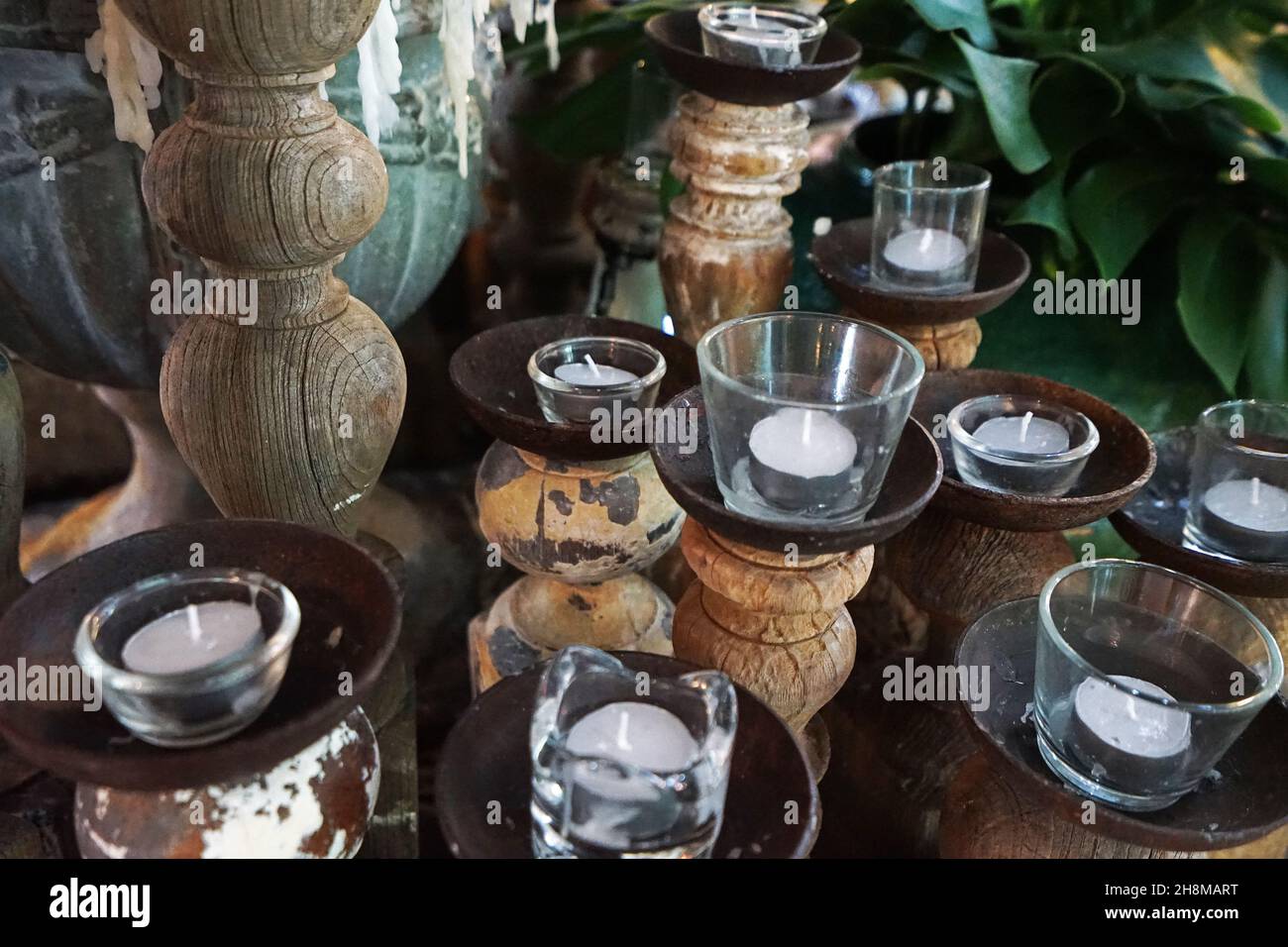 Stacks of ceramic porcelain container Stock Photo - Alamy