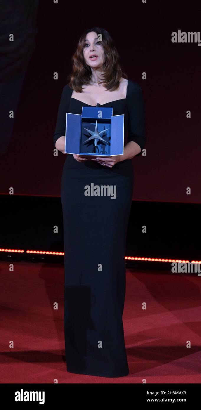 Turin, Italy. 30th Nov, 2021. Turin, Monica Bellucci Stella della Mole ...