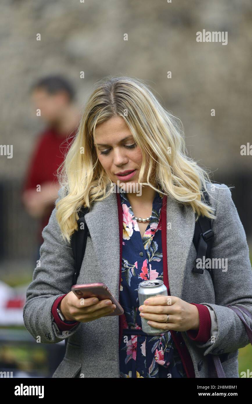 Miriam Cates MP (Con: Penistone and Stocksbridge) on College Green ...