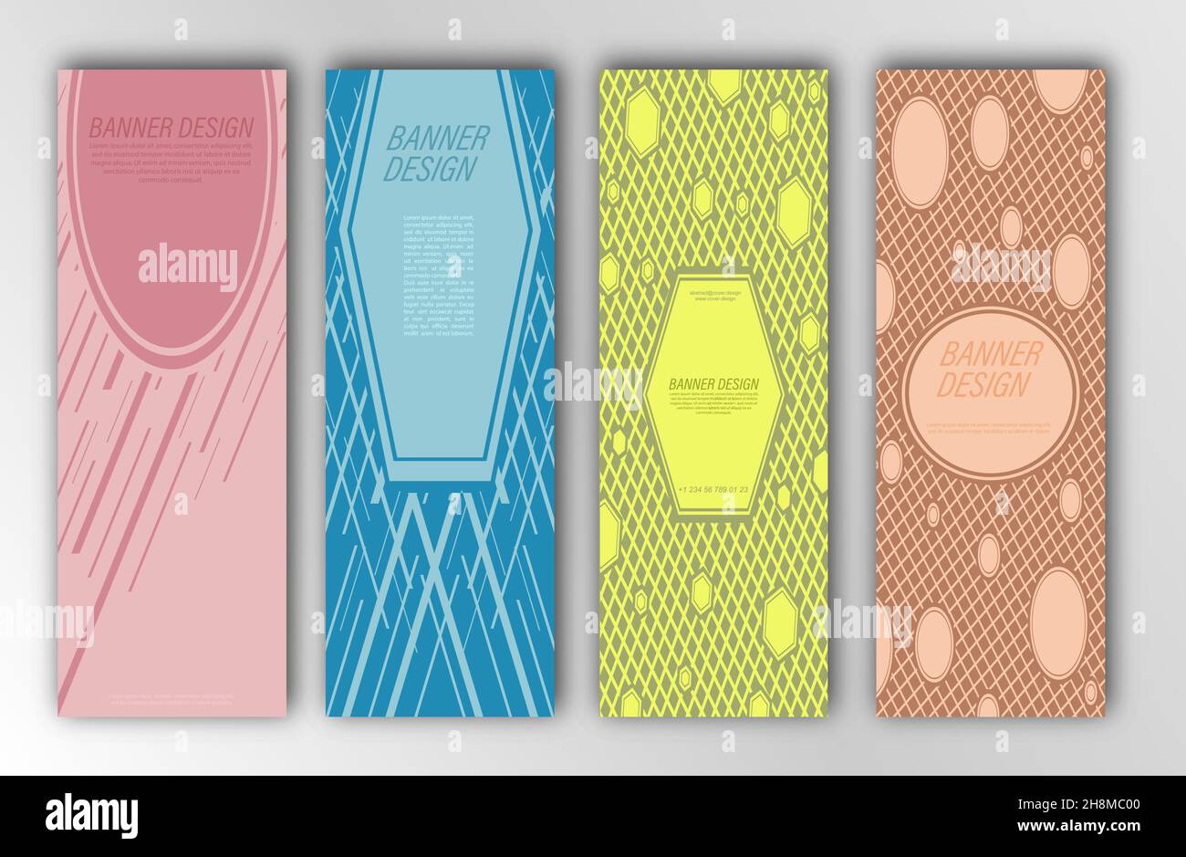 set of abstract patterns for banners, textures, textiles, cards ...