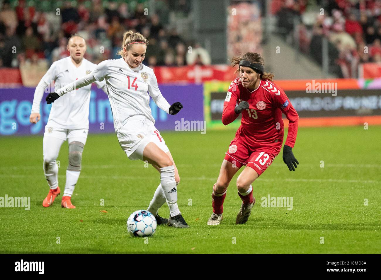 Viborg, Denmark. 30th Nov, 2021. Sofie Pedersen (13) of Denmark and ...