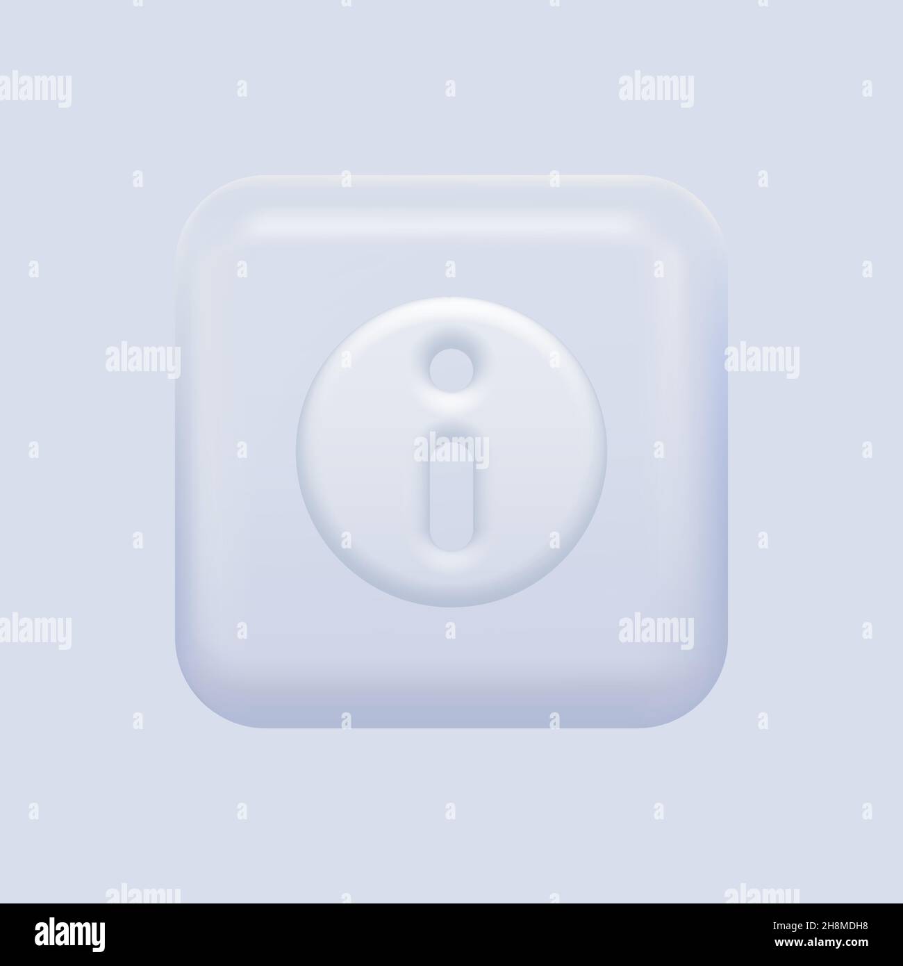Additional Information Icon. White Squared Design Element. Vector ...