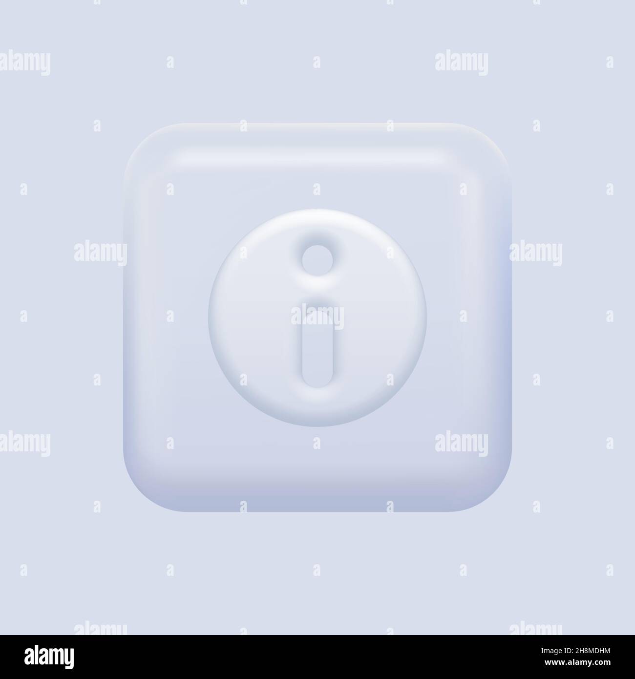 Additional Information Icon. White Squared Design Element. Vector ...