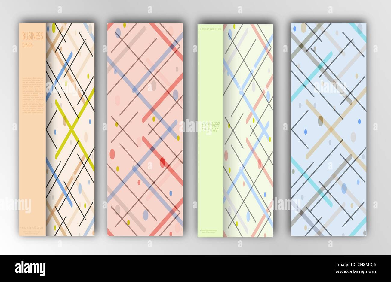set of abstract patterns for banners, textures, textiles, cards ...