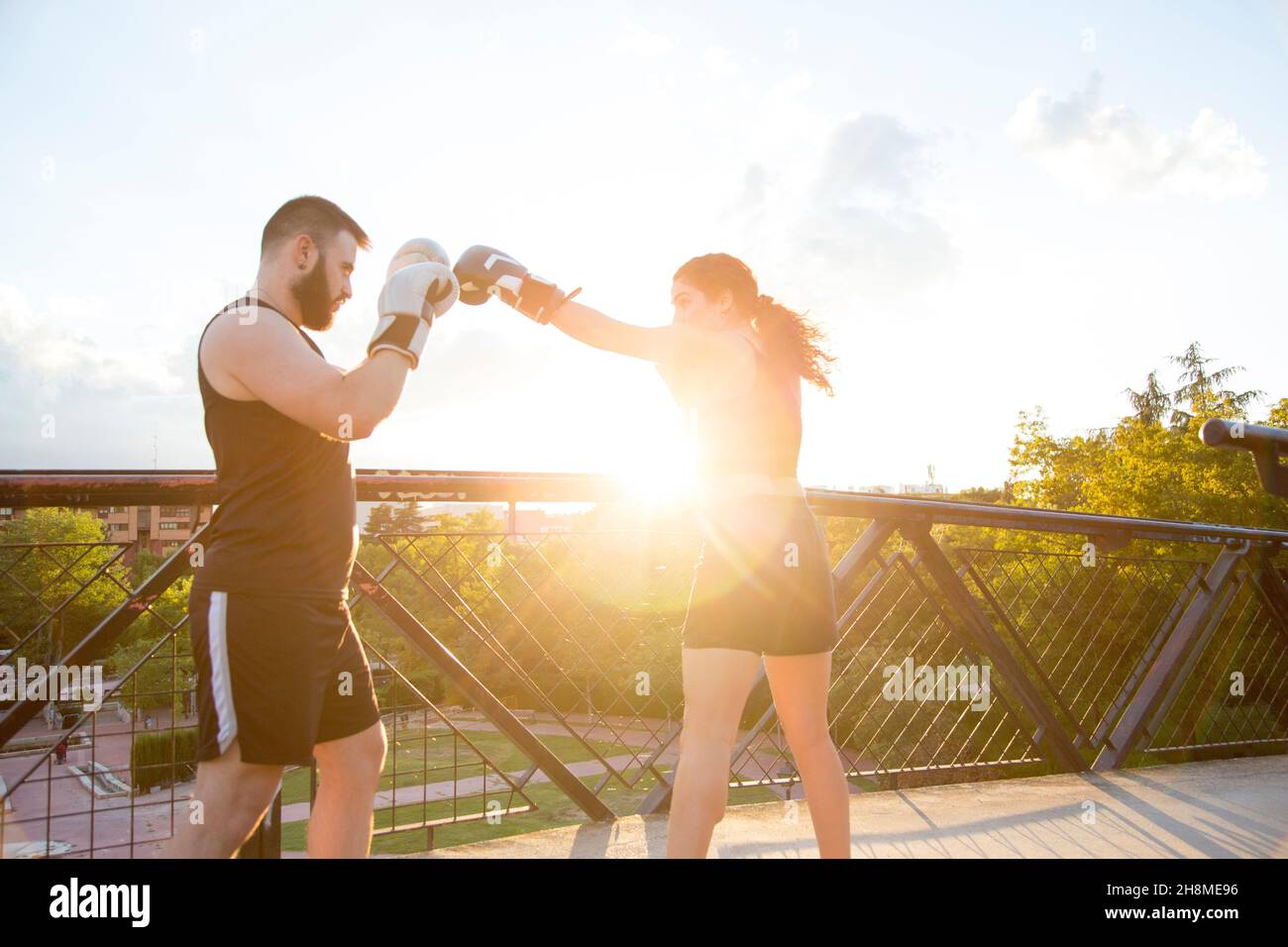 Defending herself hi-res stock photography and images - Alamy
