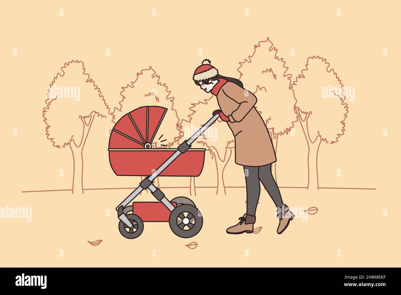 Happy motherhood and parenthood concept. Young positive loving woman ...