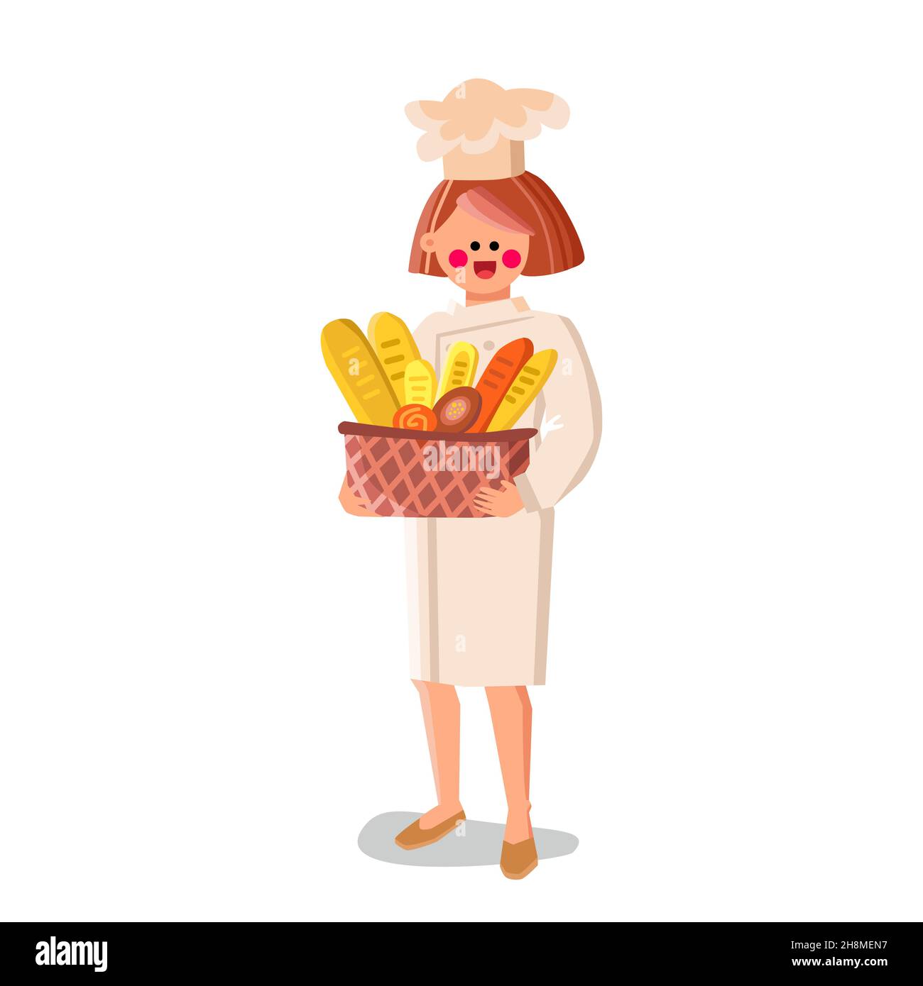 baker woman bread vector Stock Vector Image & Art - Alamy