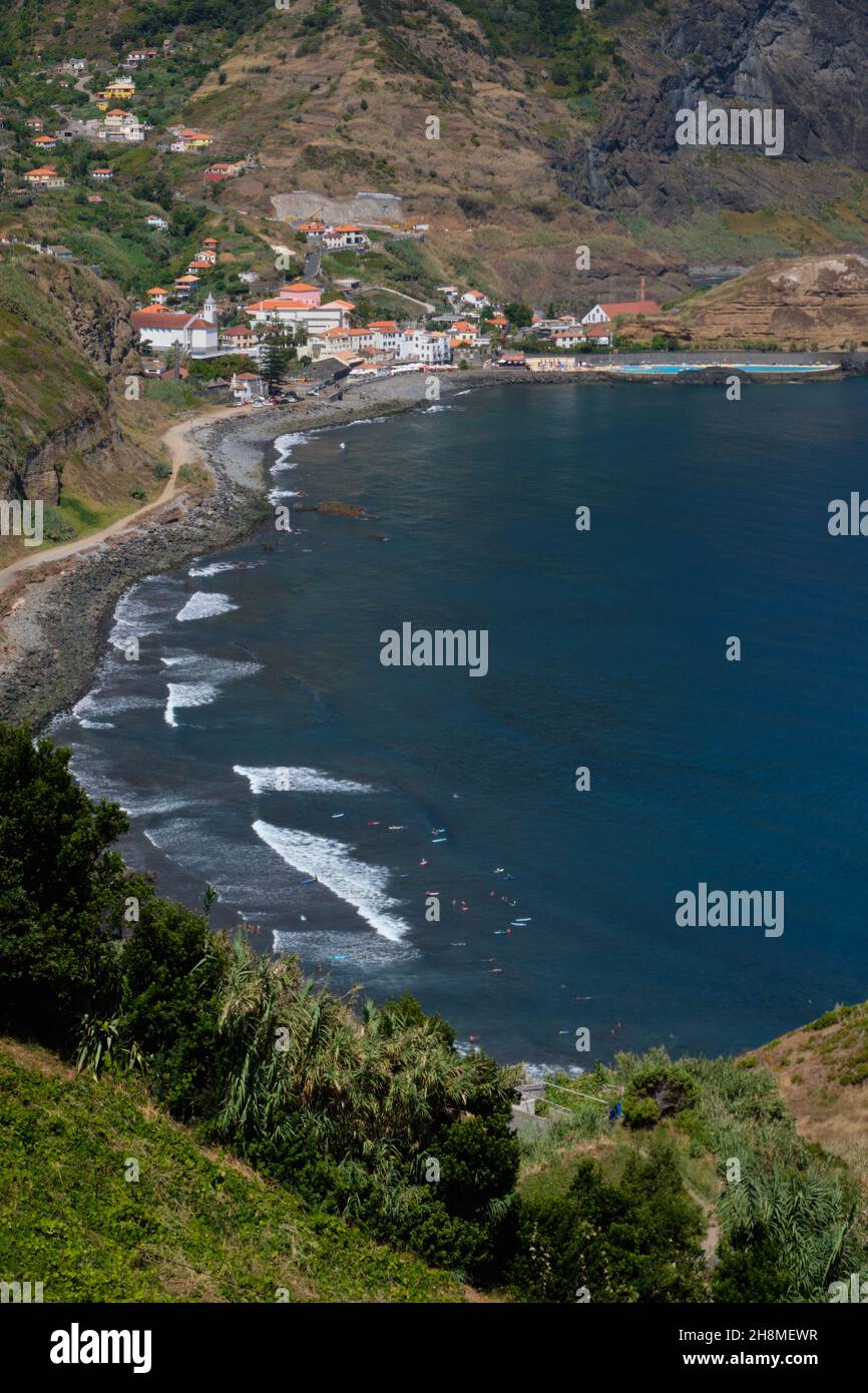 Porto da Cruz Village, north side of Madeira Island Stock Photo - Alamy