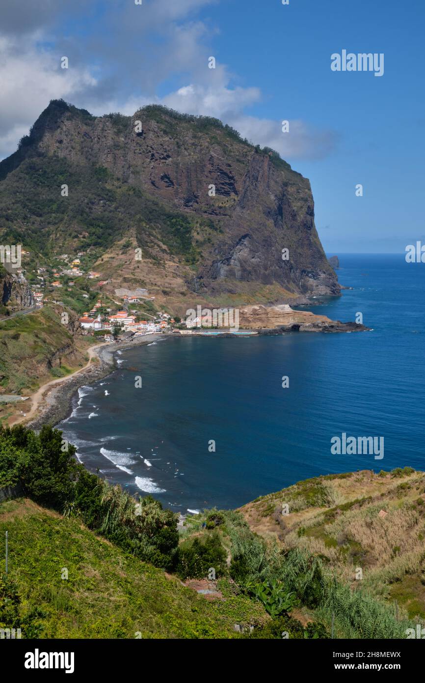 Porto da Cruz Village, north side of Madeira Island Stock Photo - Alamy