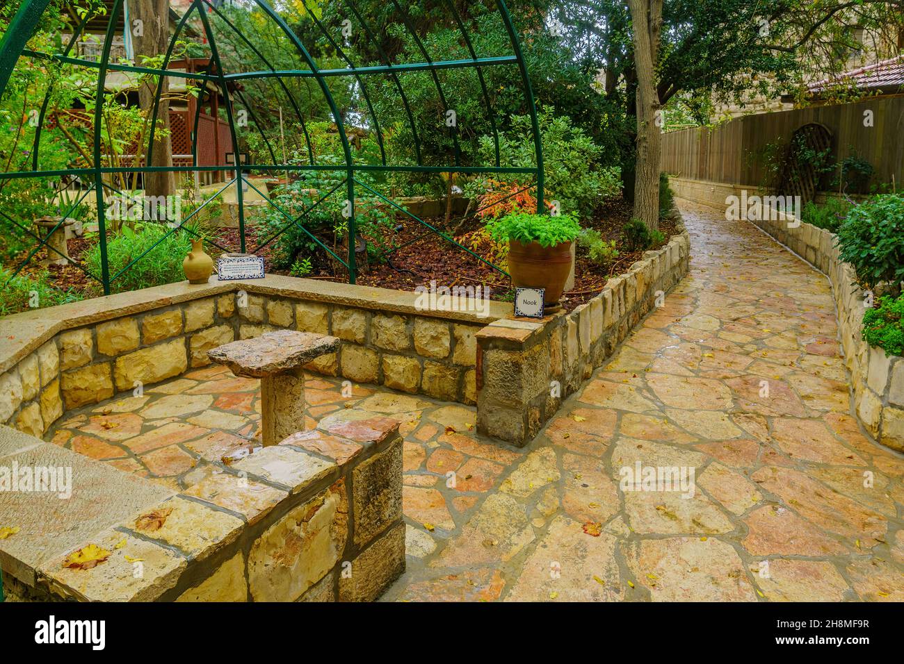 Jerusalem, Israel - November 20, 2021: View of the Garden Tomb compound ...