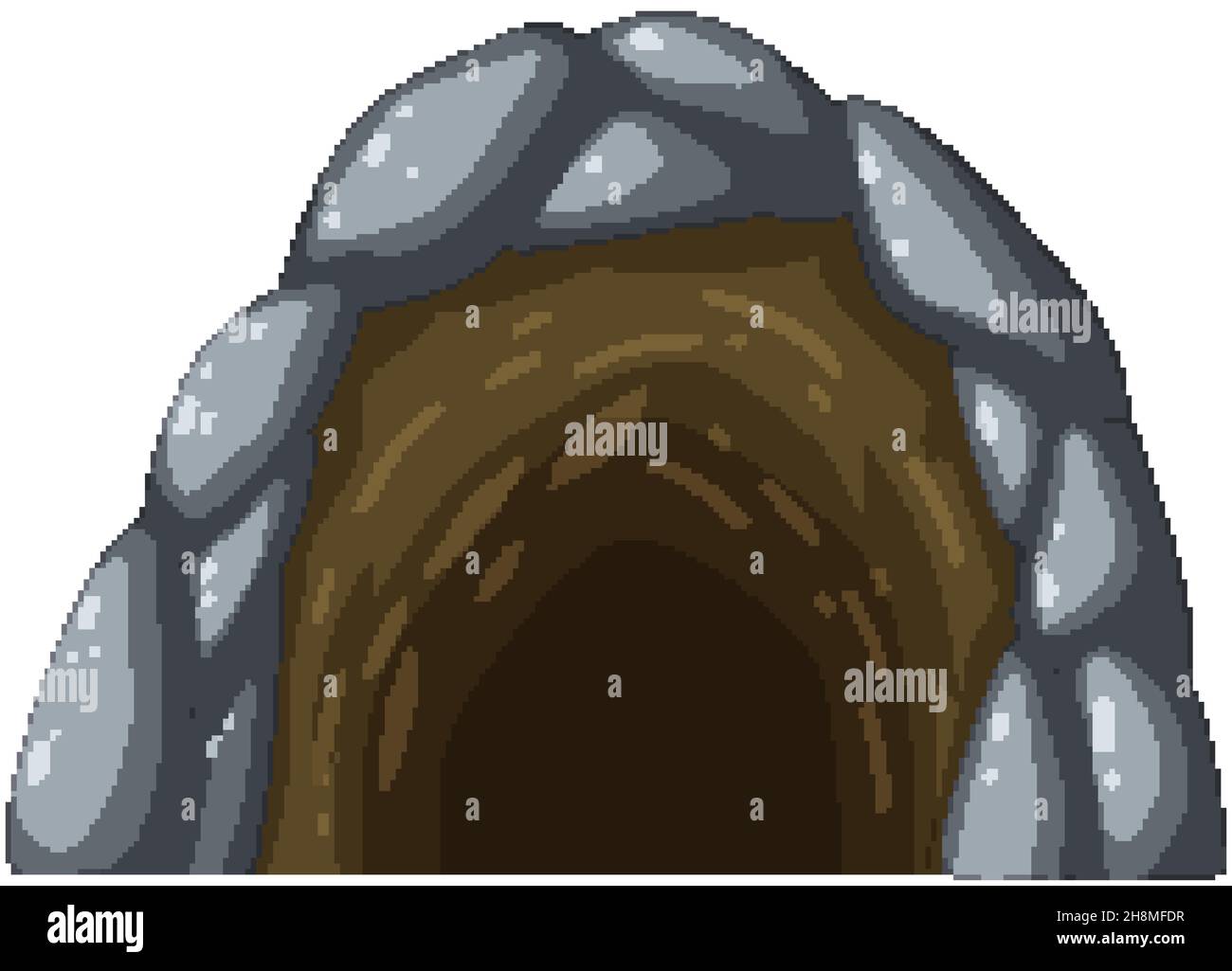Stone cave in cartoon style illustration Stock Vector Image & Art - Alamy